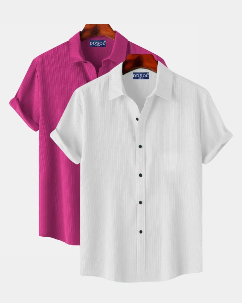 Berry & Breeze Shirt Combo | Textured Shirts S–5XL