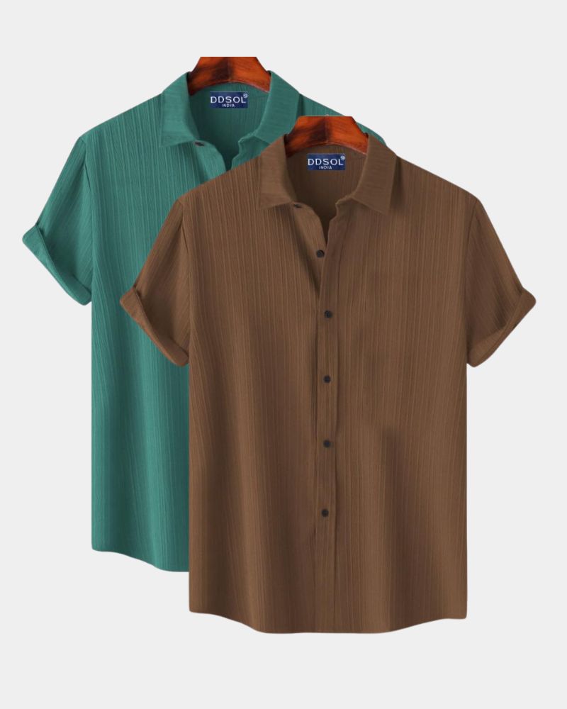 Cedar & Sage Shirt Combo | Earthy Textured Shirts S–5XL