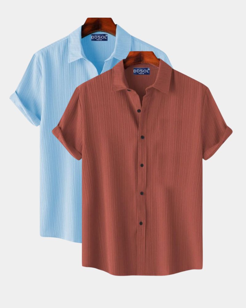 Clay & Cloud Shirt Set | Textured Shirts S–5XL
