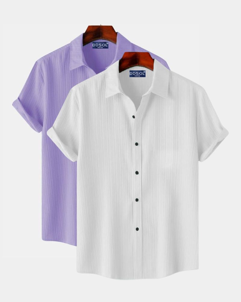 Lavender Mist Shirt Combo | Pastel & White Shirts S–5XL